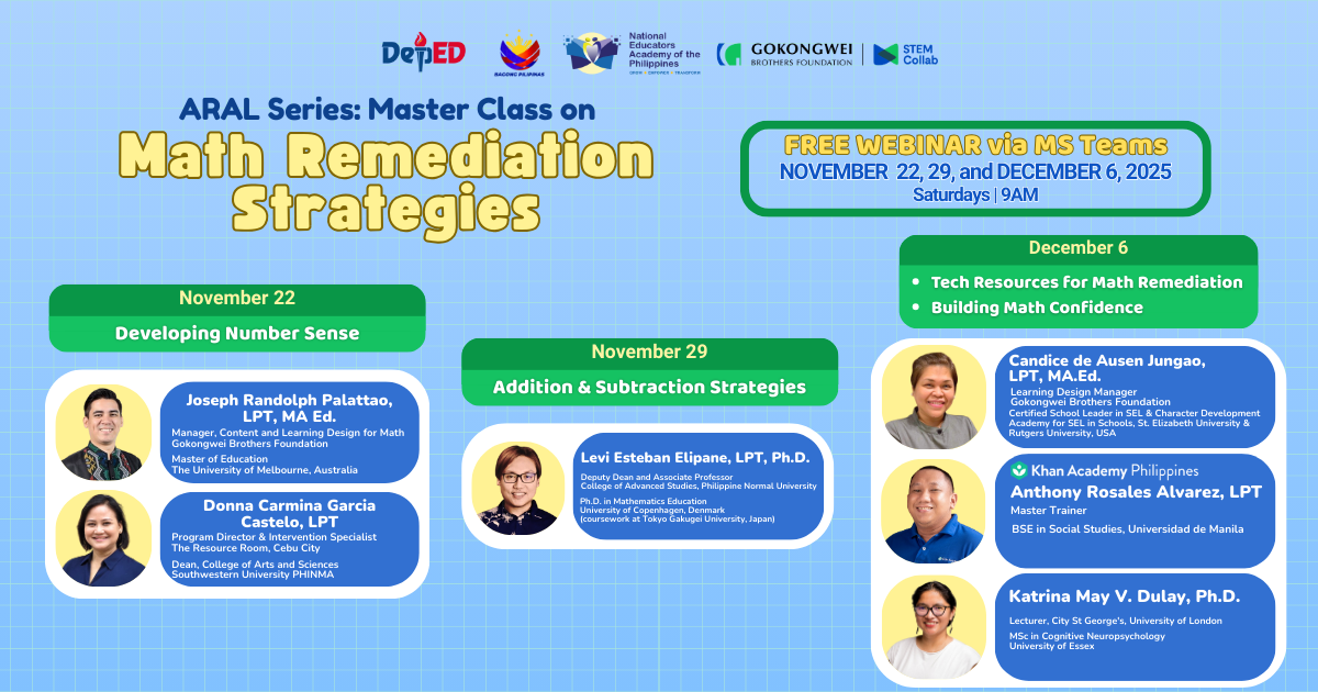 Strengthening Numeracy Foundations: GBF STEM Collab's ARAL Math Series ...